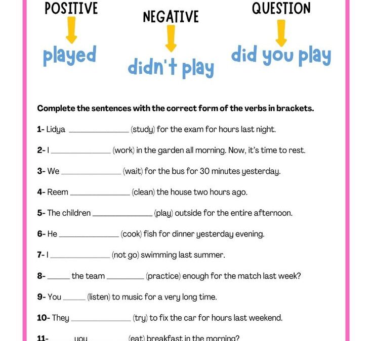 Simple Past Tense: Pengertian, Struktur, dan Contoh - LBB Cendikia